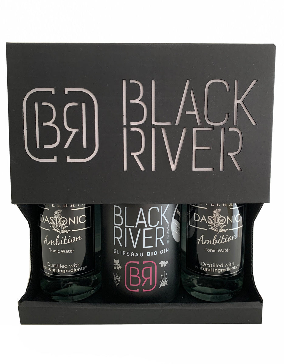 Geschenkverpackung (Blackriver Bliesgau Bio Gin + Mistelhain‘s Ambitio ...